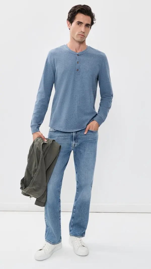 Marine Layer Luxe 250 Henley Tee