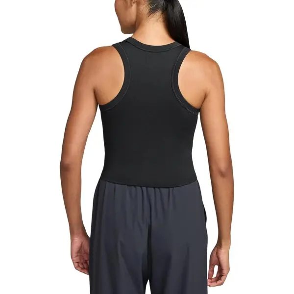 Nike Fitted Dri-fit Cropped Tank Top 'black White