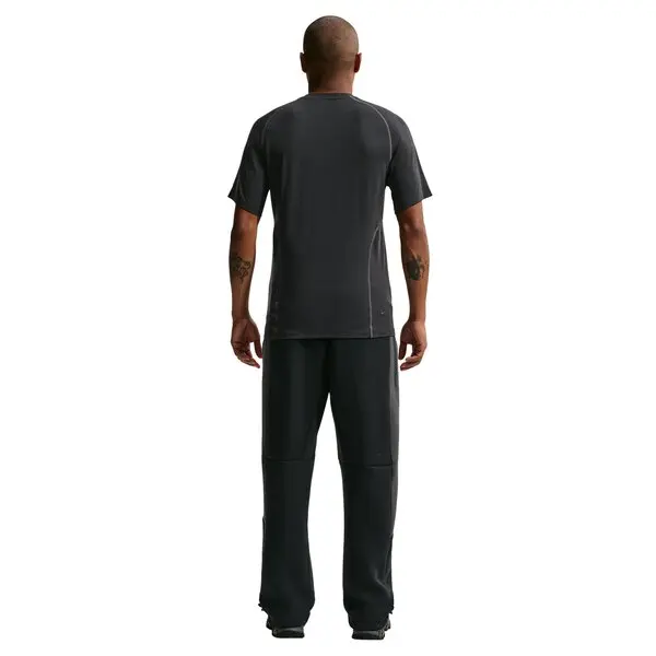 Nike Tech Colour-block Open-hem Fleece Trousers 'black Anthracite