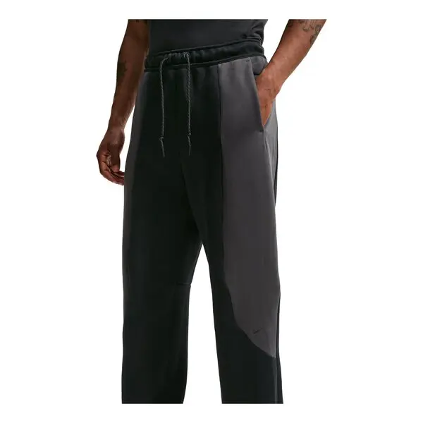 Nike Tech Colour-block Open-hem Fleece Trousers