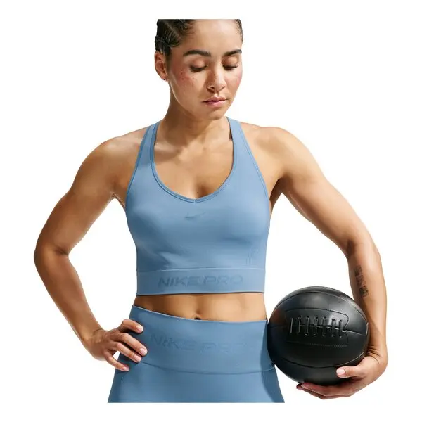 Nike Pro Seamless Dri-fit Cropped Tank Top - Work Blue