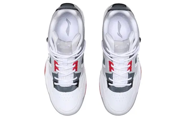LI-NING Casual Basketball Shoes 'grey Red