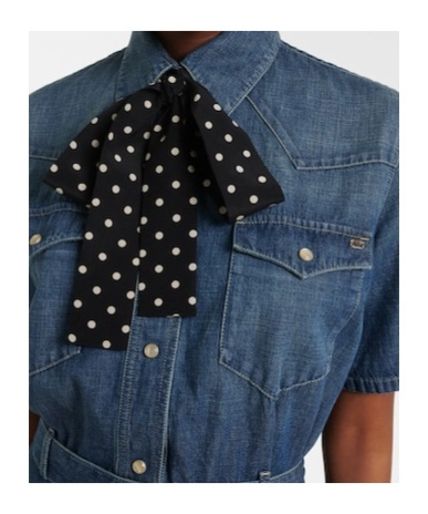 Valentino Garavani Belted Denim Polo Dress