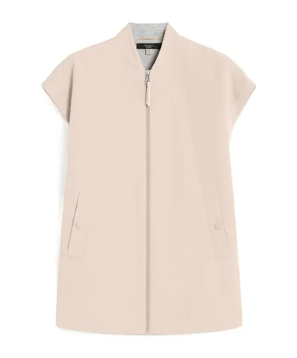 Max Mara Water-repellent Canvas And Scuba Gilet - Beige