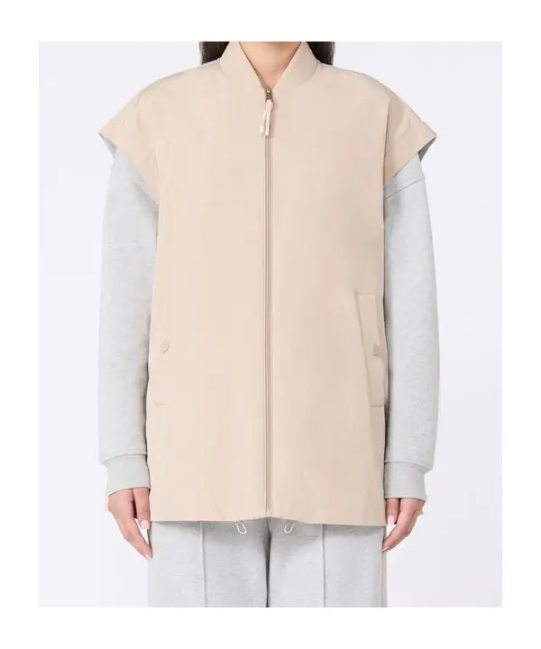 Max Mara Water-repellent Canvas And Scuba Gilet