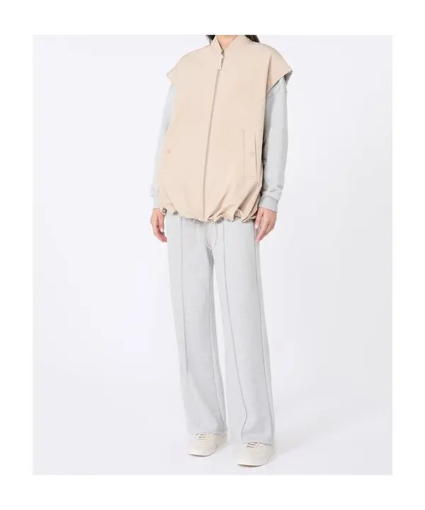 Max Mara Water-repellent Canvas And Scuba Gilet