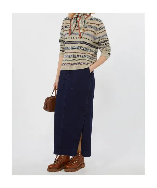 Max Mara Denim Midi Skirt