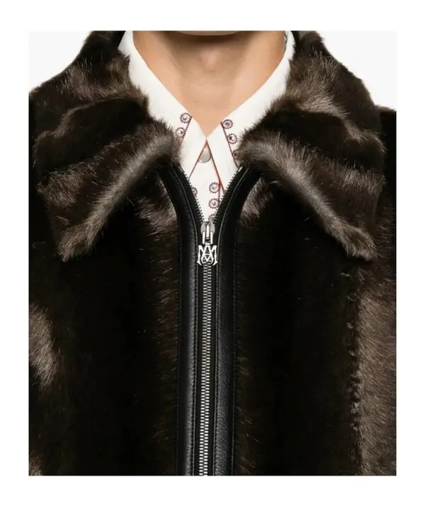 Amiri Long Sleeve Fur Jacket