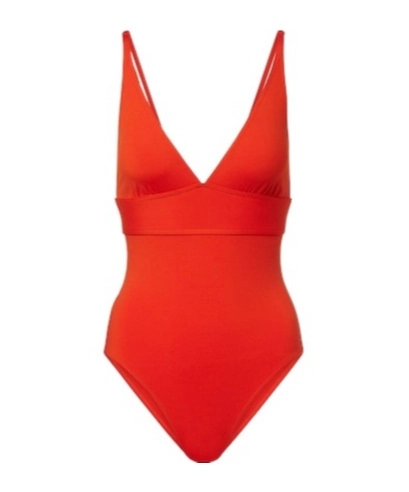 ERES Solid-color One-piece Swimsuit - Orange