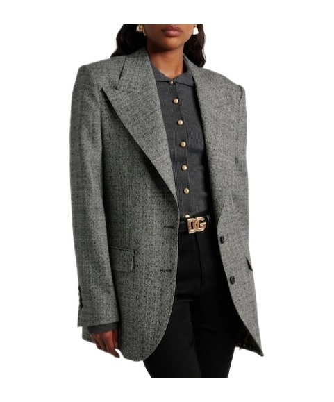 Dolce & Gabbana Virgin Wool Tweed Blazer