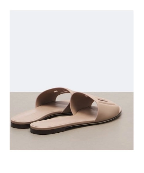 Dolce & Gabbana Dg Logo Leather Slides