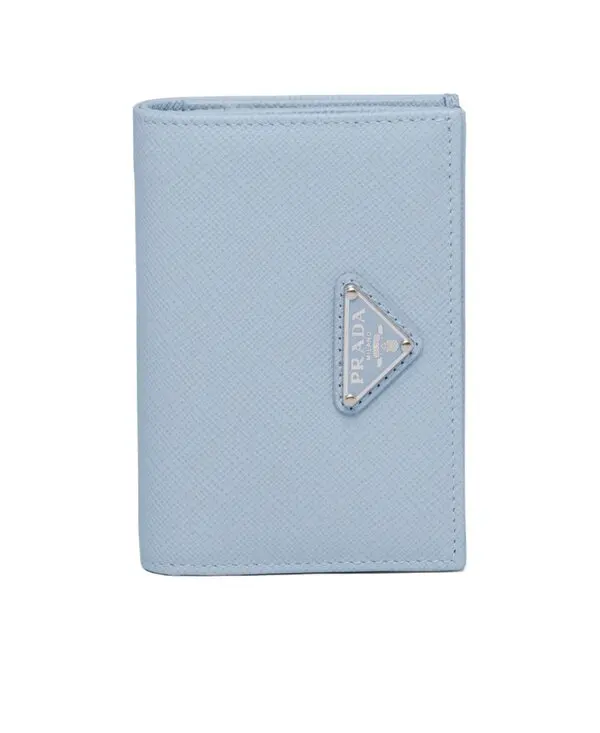 Prada Small Saffiano Leather Wallet - Blue