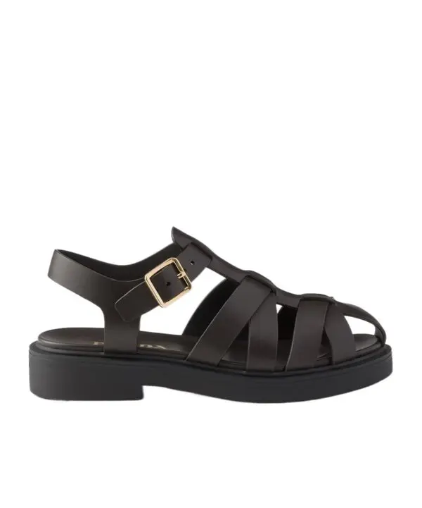 Prada Leather Fisherman's Sandals