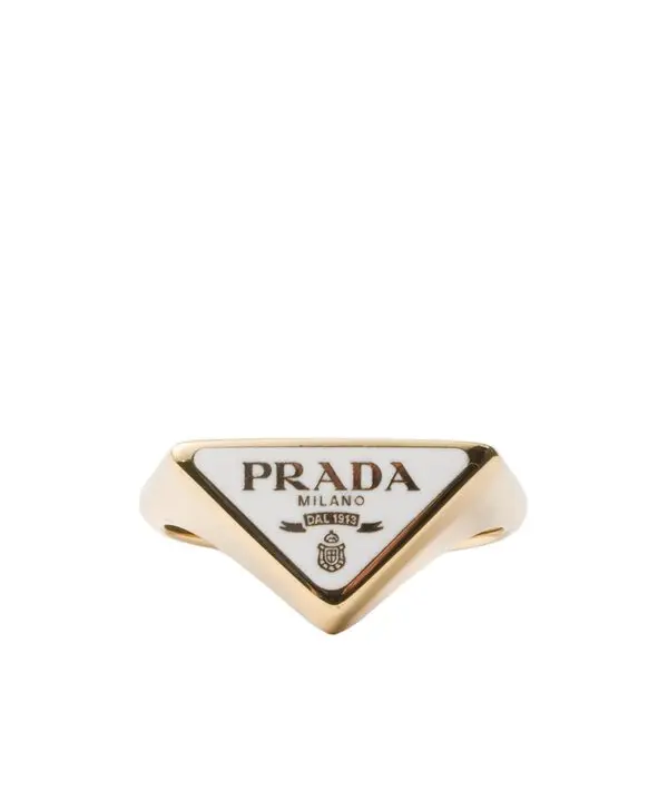 Prada Enameled Metal Ring