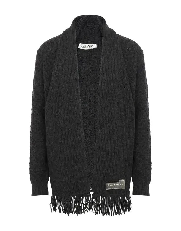 MAISON MARGIELA Sweater Charcoal Size Acrylic, Virgin Wool