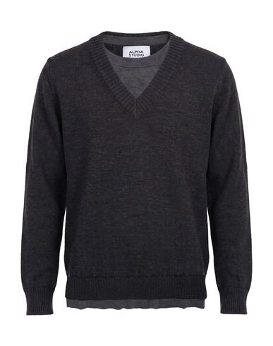 Alpha Studio Sweater Charcoal Size Merino Wool