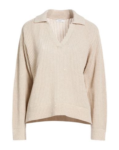 Peserico Sweater Size Virgin Wool, Cashmere, Polyamide, Metal Fiber - Beige