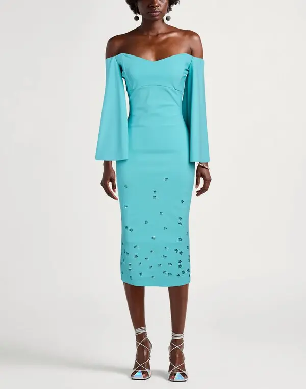 Chiara Boni La Petite Robe Midi Dress Turquoise Size Polyamide, Elastane