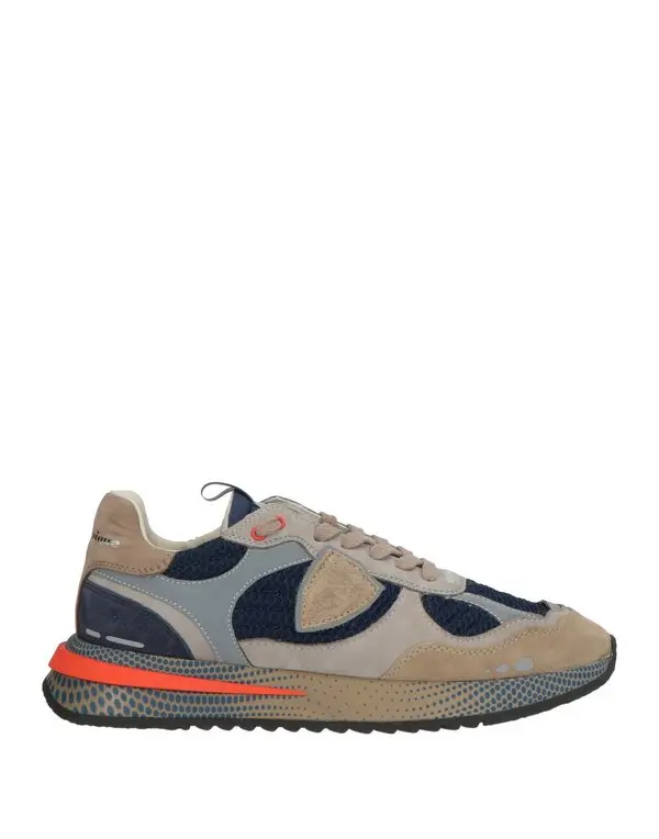 Philippe Model Sneakers Khaki Size Leather, Textile Fibers
