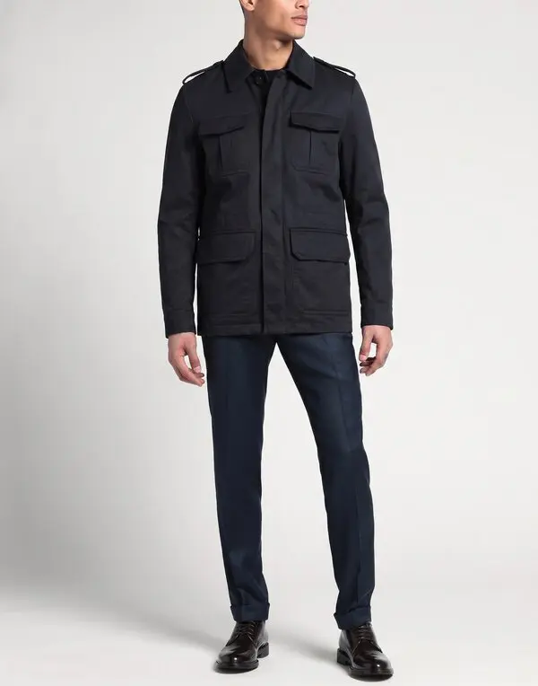 Montedoro By Slowear Jacket Midnight Size Cotton, Virgin Wool
