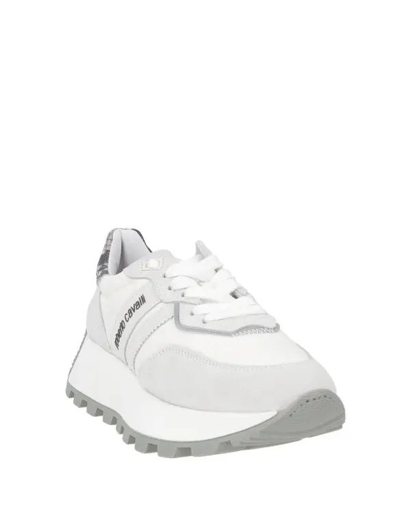 Roberto Cavalli Leather And Textile Sneakers