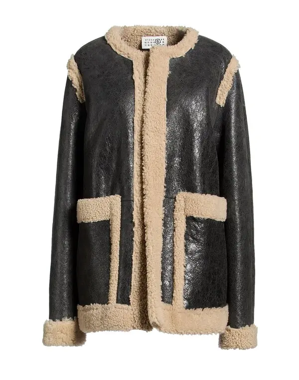 MAISON MARGIELA Jacket Charcoal Size Lambskin