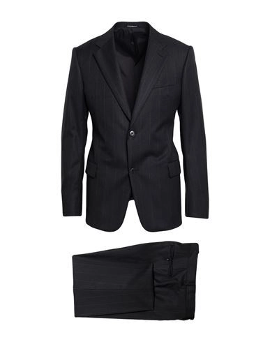 Emporio Armani Suit Charcoal Size Virgin Wool - Grey