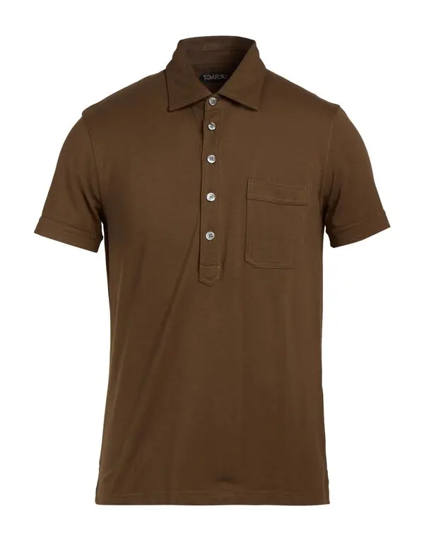 TOM FORD Polo Shirt Size Cotton, Silk