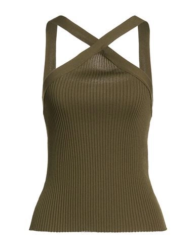 Liu Jo Ribbed Knit Halter Neck Tank Top - Green