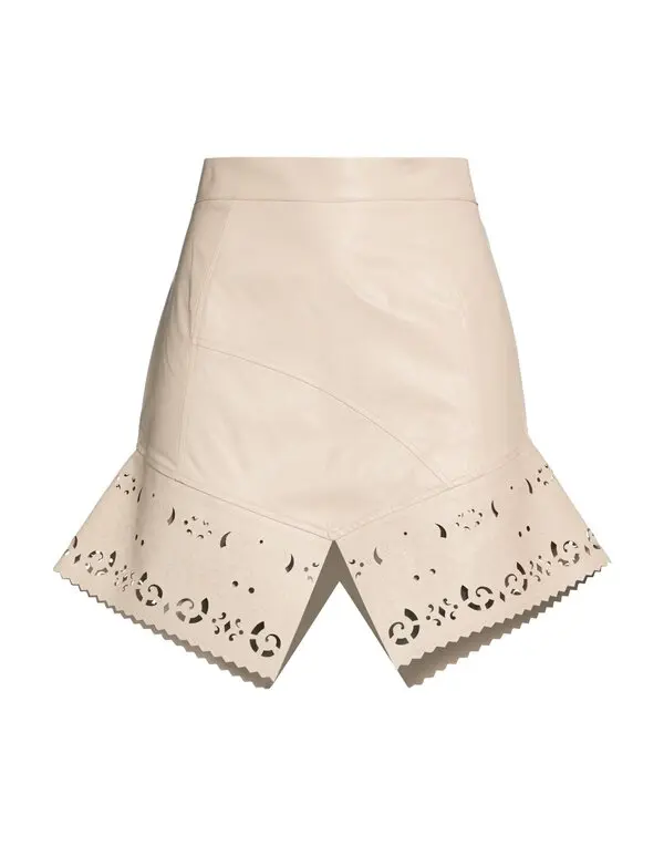 BABYLON Mini Skirt Size Polyurethane, Viscose