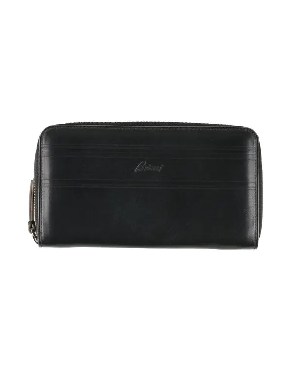 Brioni Wallet Leather - Black