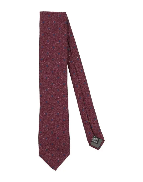 Canali Ties & Bow Ties Garnet Silk, Virgin Wool