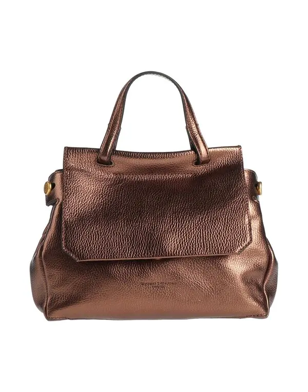 GIANNI CHIARINI Shoulder Bag Bronze Leather - Yellow