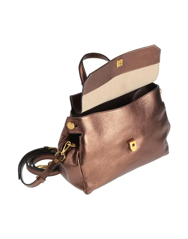 GIANNI CHIARINI Shoulder Bag Bronze Leather - Yellow