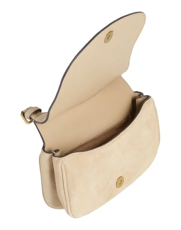 Ralph Lauren Suede Saddle Bag - Beige
