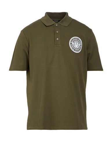 Balmain Polo Shirt Size Cotton, Elastane - Green