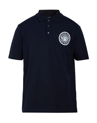 Balmain Polo Shirt Size Cotton, Elastane - Navy