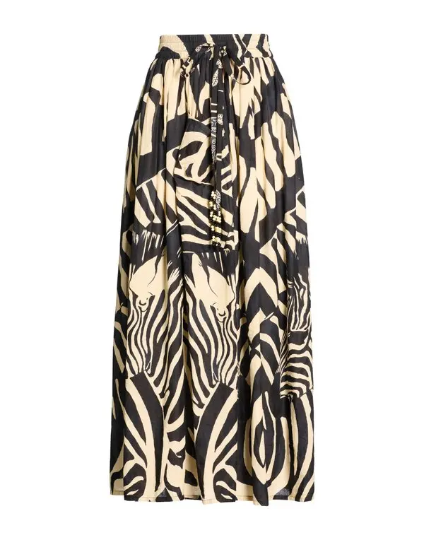 CONNOR & BLAKE Zebra Print Cotton Maxi Skirt