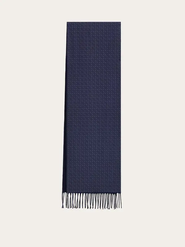 FERRAGAMO Double Face Scarf - Blue