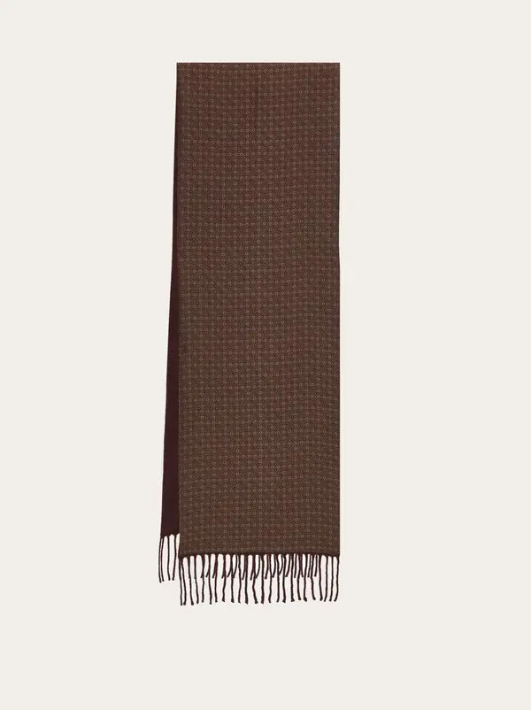 FERRAGAMO Double Face Scarf - Brown
