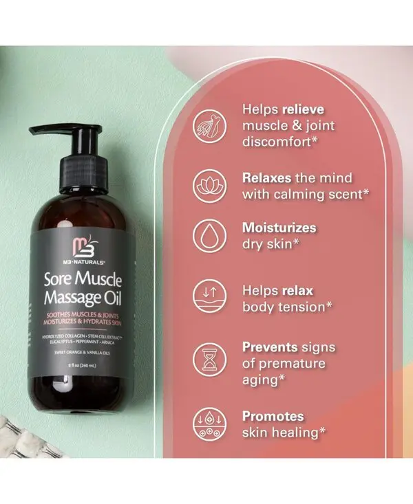M3 Sore Muscle Massage Oil With Collagen