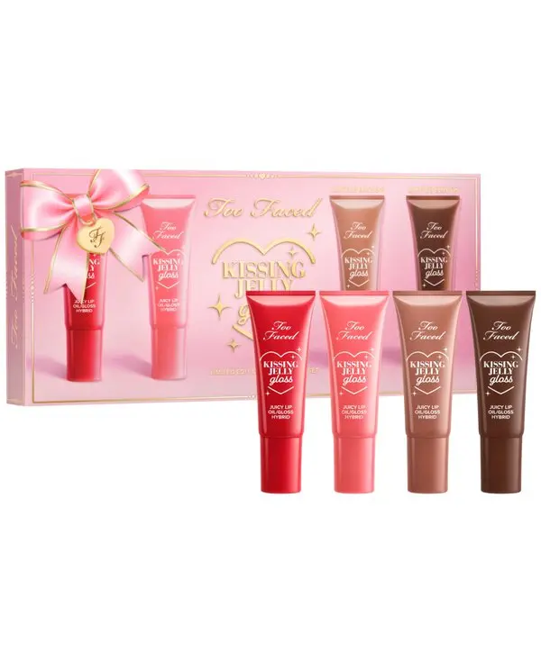 TOO FACED 4-piece Kissing Jelly Lip Oil Gloss Collection Set - Multi Colored