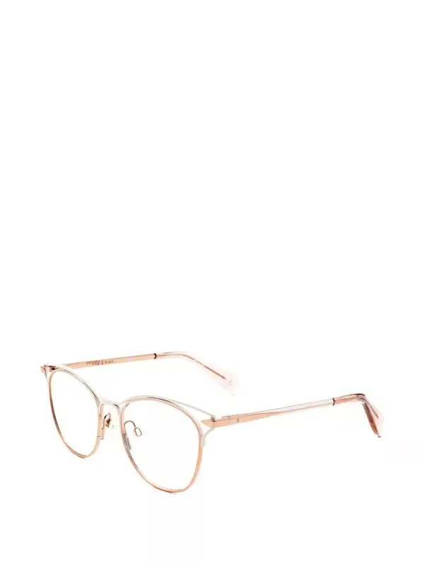 Rag & Bone Geometric Frame Eyeglasses - Gold