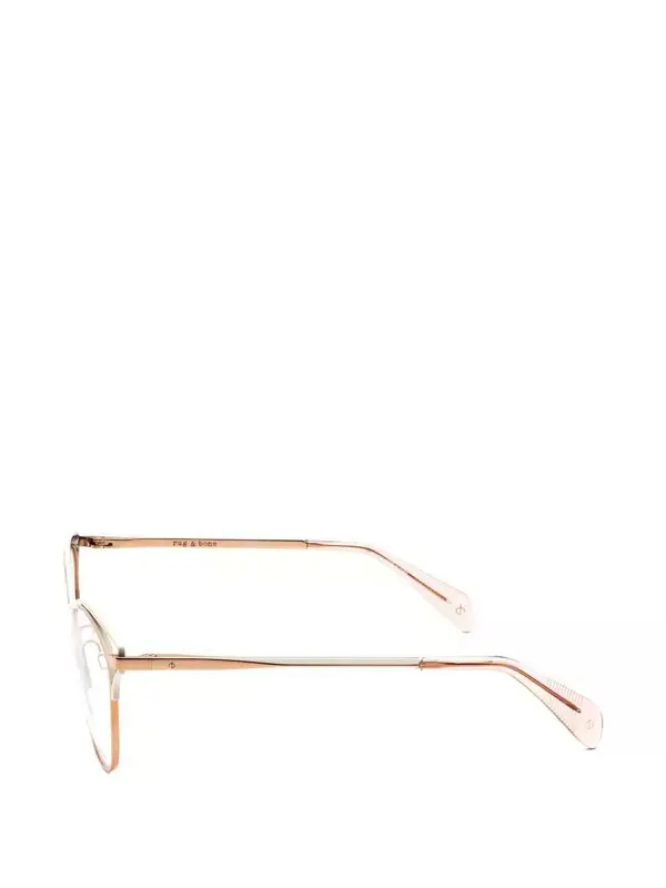 Rag & Bone Geometric Frame Eyeglasses - Gold