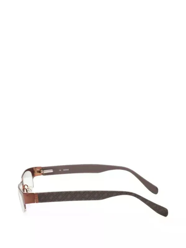 Guess Logo-print Rectangle-frame Glasses