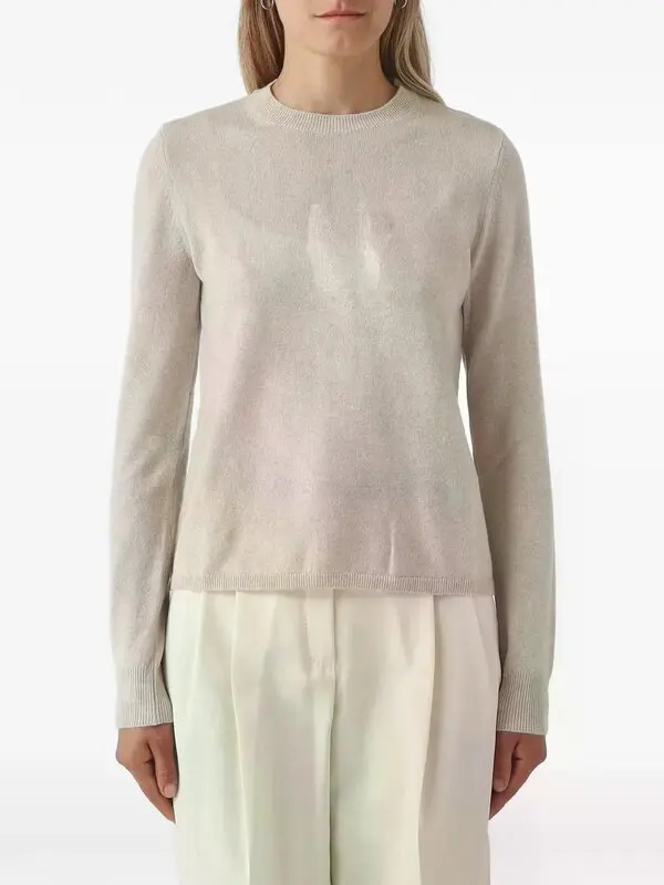 Max Mara Melange Effect Cashmere Sweater - Neutrals