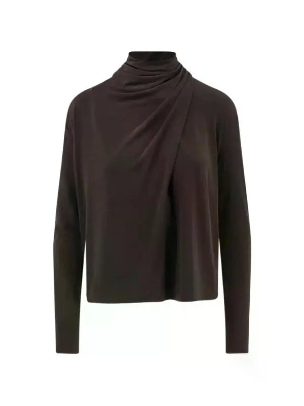 Vince Draped Long-sleeve Top - Brown