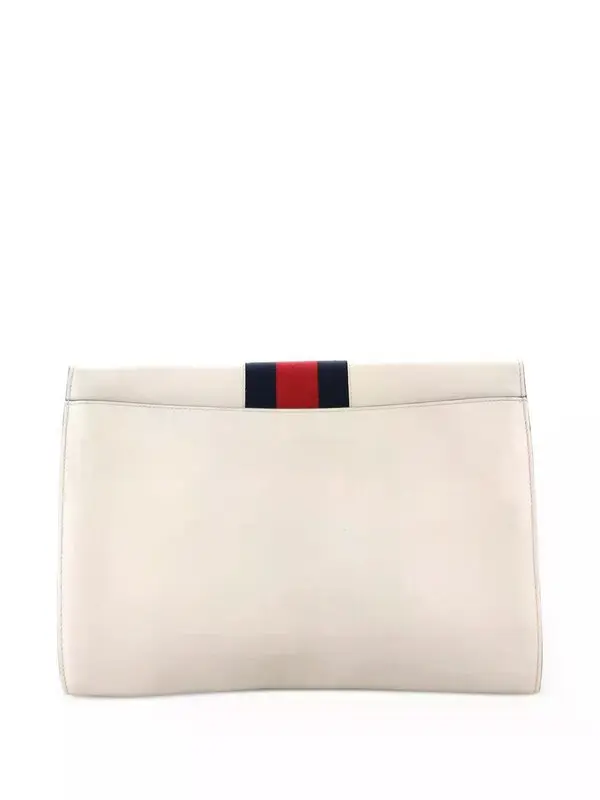 Gucci Sylvie Leather Maxi Clutch Bag