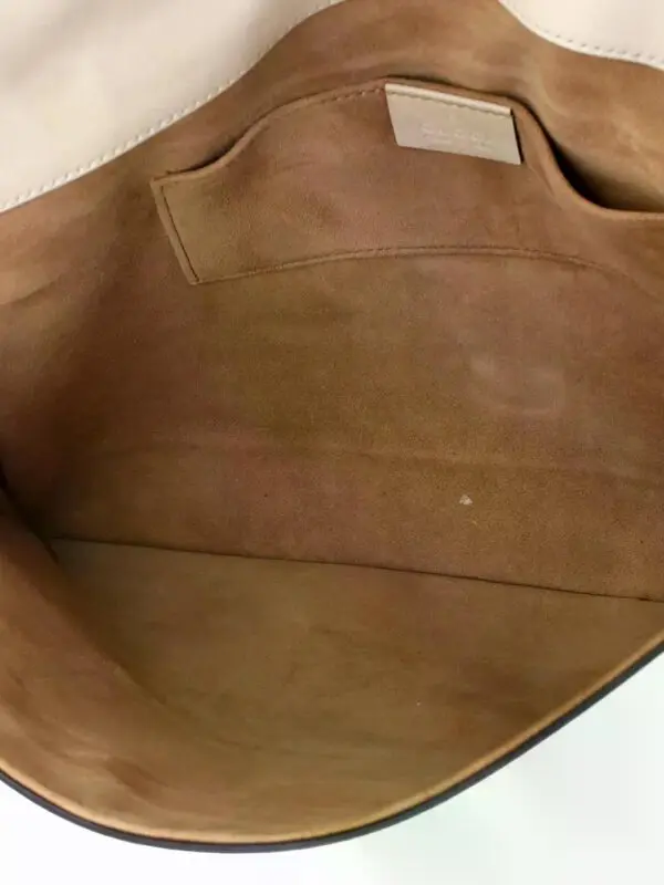 Gucci Sylvie Leather Maxi Clutch Bag