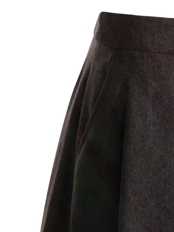 Max Mara Pleated A-line Midi Skirt